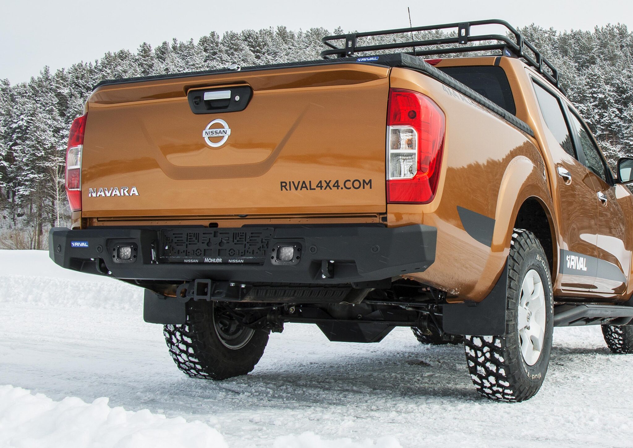 RIVAL Rear bumper Nissan Navara with led - Trail Nomad